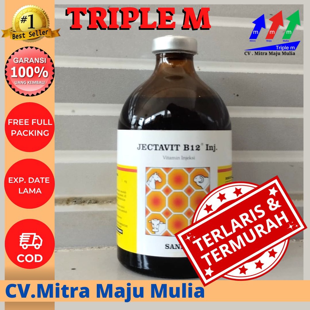 Jectavit B12 100ml Vitamin B12 Injection Cow Horse Pig Goat Sheep MMM ...