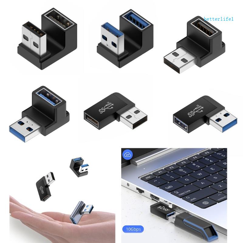 BTM USB 3 0 Male to Female 90 Degree Right Angle Extension Adapter USB ...