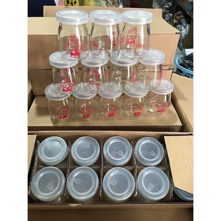 Glass jar / glass yogurt jar with lid | Shopee Philippines