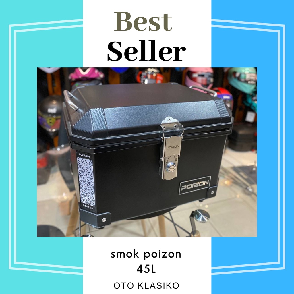 POIZON plastic abs heavy duty motorcycle top box universal 45 L OTO ...