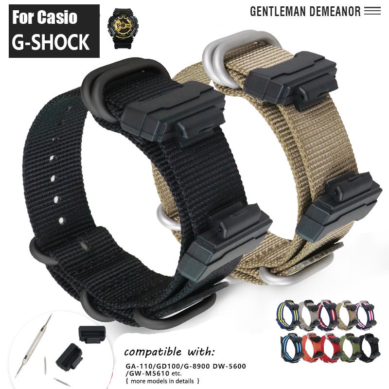 For Casio G-SHOCK Nylon Watch Strap Sports Fabric Wristband Bracelet ...