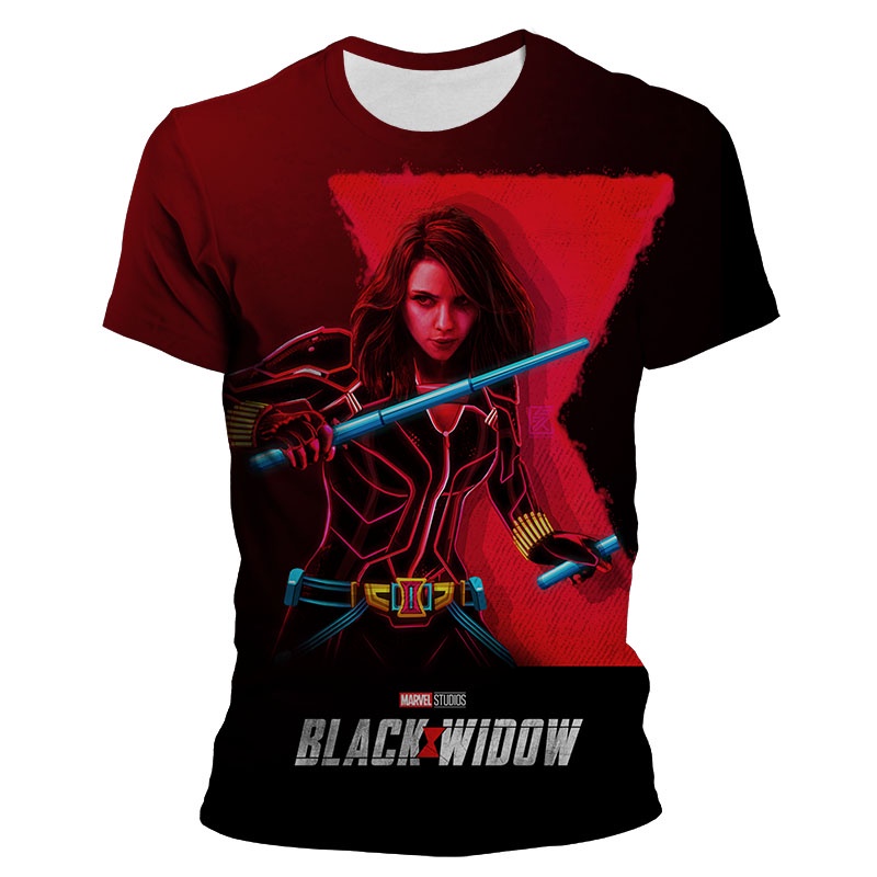 Marvel Movie Super Hero Black Widow T Shirt Men's Women Avengers ...