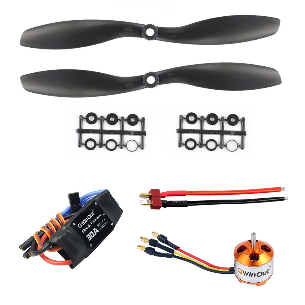 QWinOut RC A2212 10T 1400KV Brushless Motor+30A BEC 5V ESC+8045 8045R ...