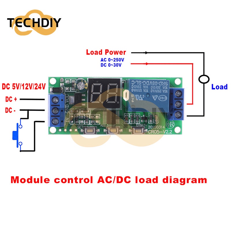 Dc 5v 12v 24v Multifunction Digital Time Infinite Delay Switch Timer Relay Module Shopee