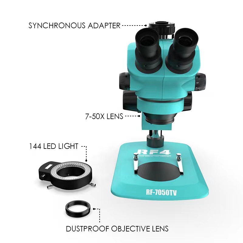 Rf4 Trinocular Microscope RF7050TV for Mobile Phone Repair Trinocular ...