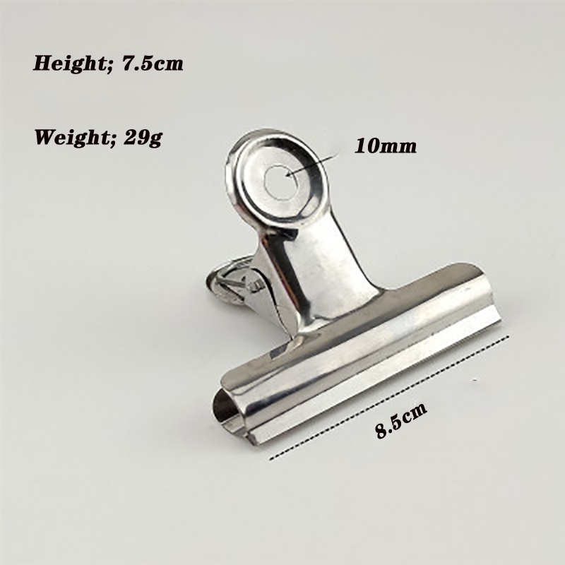 75mm Large Metal Hinge Clips Silver Bull Binder Paper Clip Clamp for ...