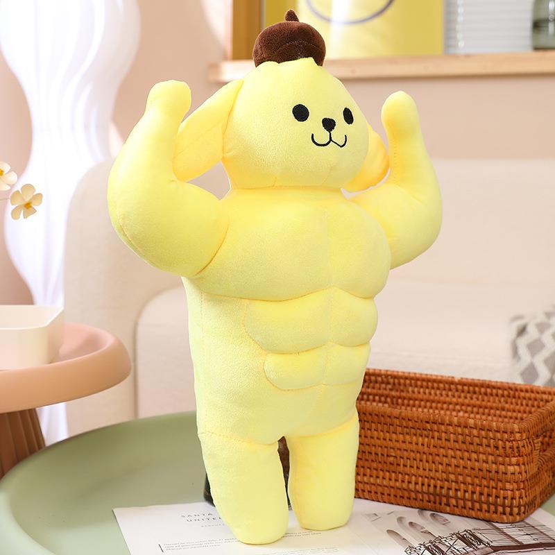 YYDS Sanrio Plush Doll Toys Muscle Kuromi Melody Anime Cushion Stuffed ...