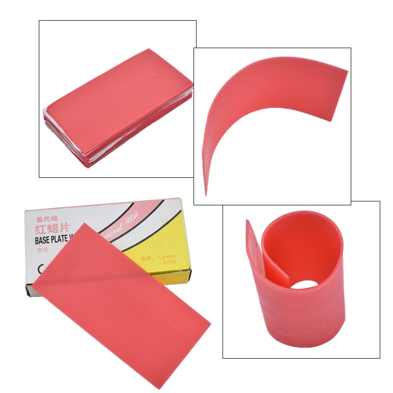 20 Pcs/box Base Plate Soft Hard Red Wax Sheets Auxiliary Material ...