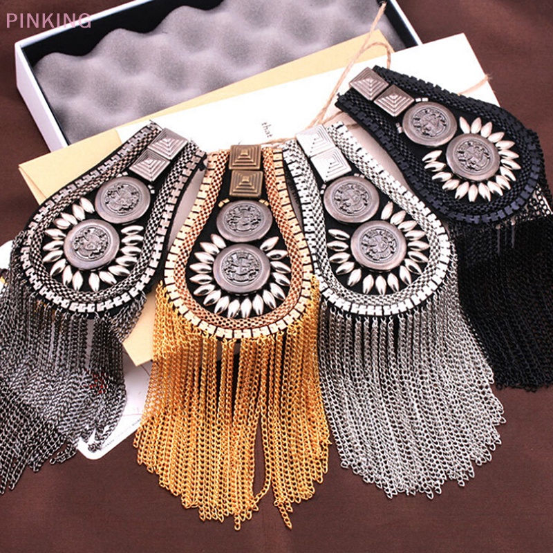 PINKING 1pc Tassel Chain Shoulder Board Badges Epaulet Epaulette ...
