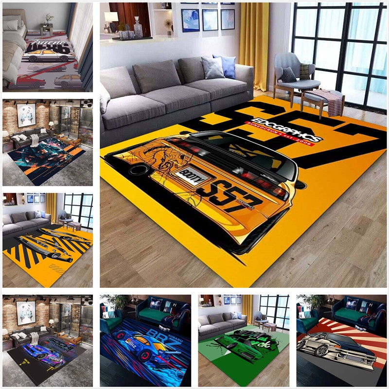 3D F1 racing car, living room, sofa, carpet, children's bedroom, desk ...