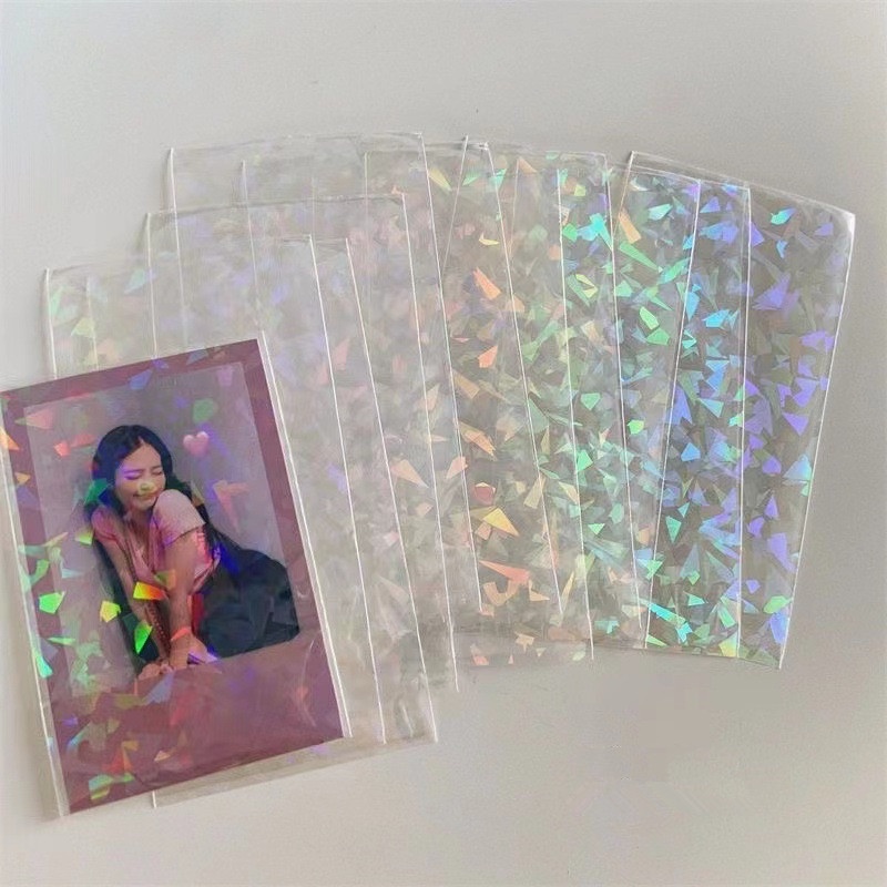 50pcs/pack Toploader Thick Photocard Protector Laser Flashing Case Card ...