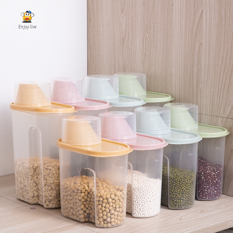 Kitchen Container Food Box Rice Dried Food Cereal Flour Storage Box ...