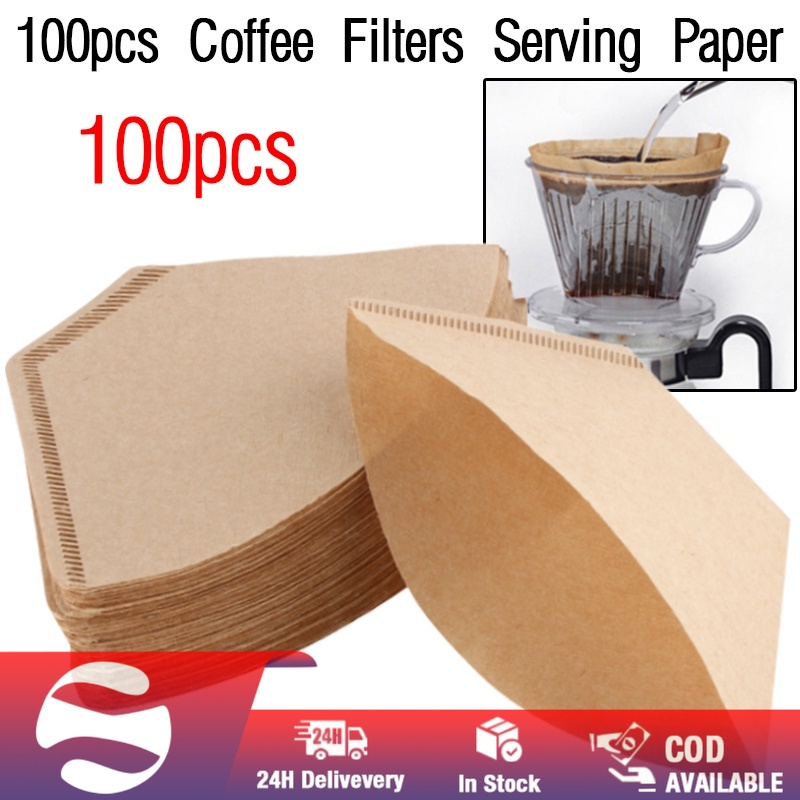 100pcs Set Coffee Paper Filter for Coffee Hand-poured Coffee Filter ...
