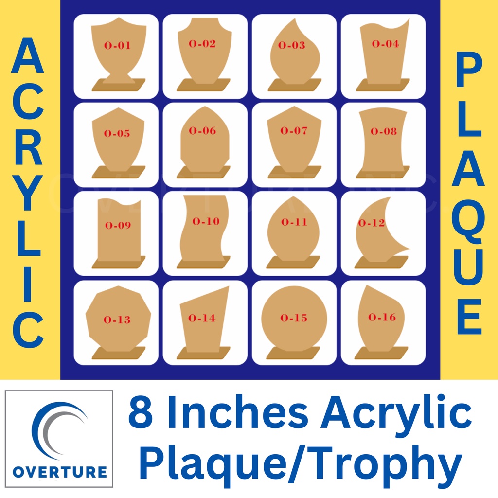 8 inches Acrylic Plaque 8 inch Trophy for Sports Event School Event ...