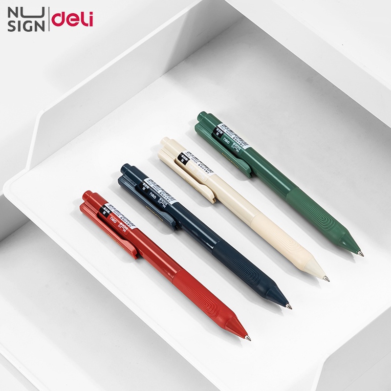 Deli Nusign Press Gel Pen 0.5mm Ballpen Black Ink School Office ...