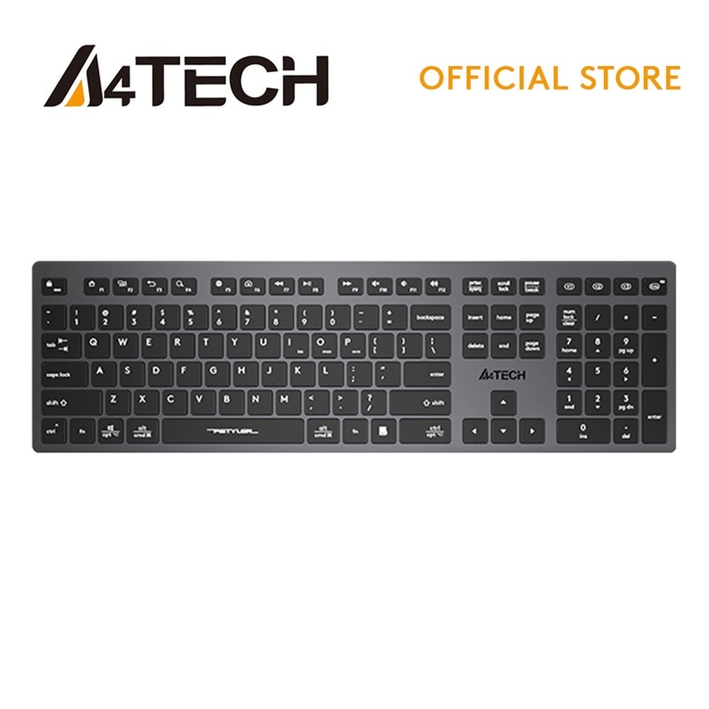 A4Tech FBX50C Bluetooth & 2.4G Wireless, Smooth Scissor Switch Keys, Ultra-slim Keycaps ...