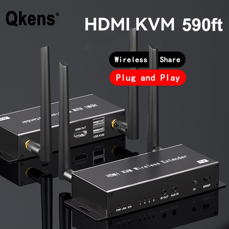 180m Wireless Video Transmitter and Receiver 5G 4K Loop HDMI Extender ...