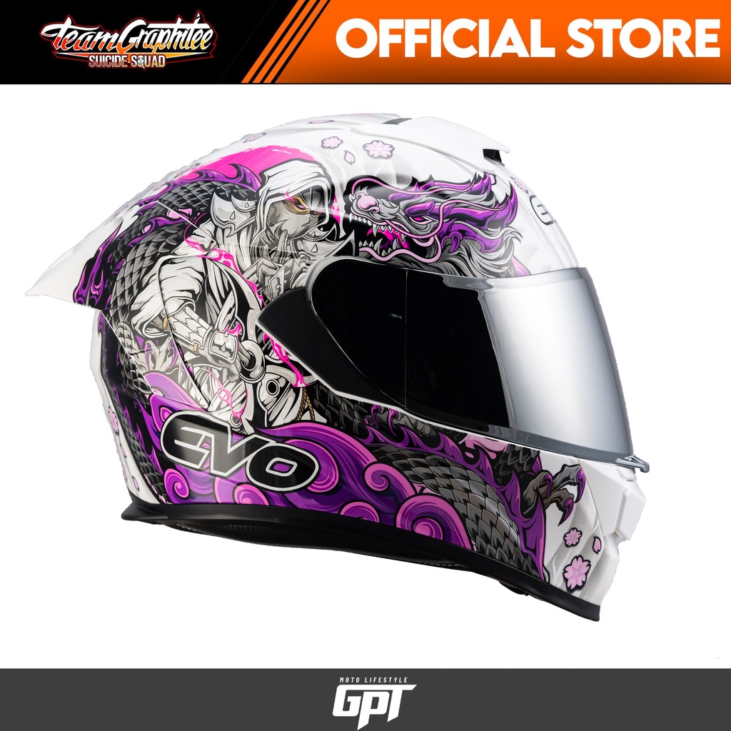 EVO HELMET GT PRO SHINOBI (DUAL VISOR) LENS MAY VARY with FREE CLEAR ...