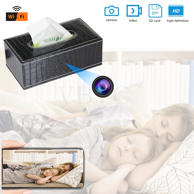 1080P Mini Camera Wifi Tissue Box Very Small Camera Smart Home e IP ...