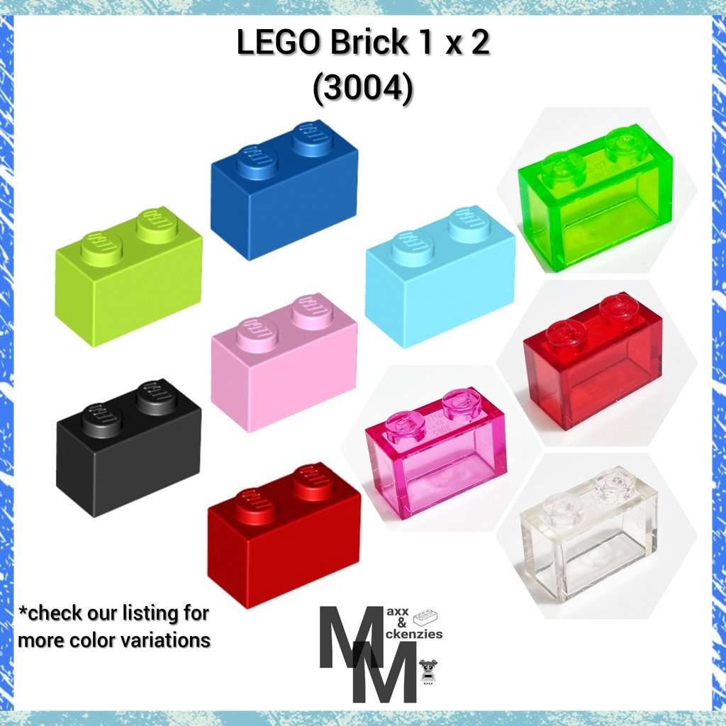 Brick 1x2 (3004 / 3065) Plain / Transparent (sold per piece) LEGO Parts ...