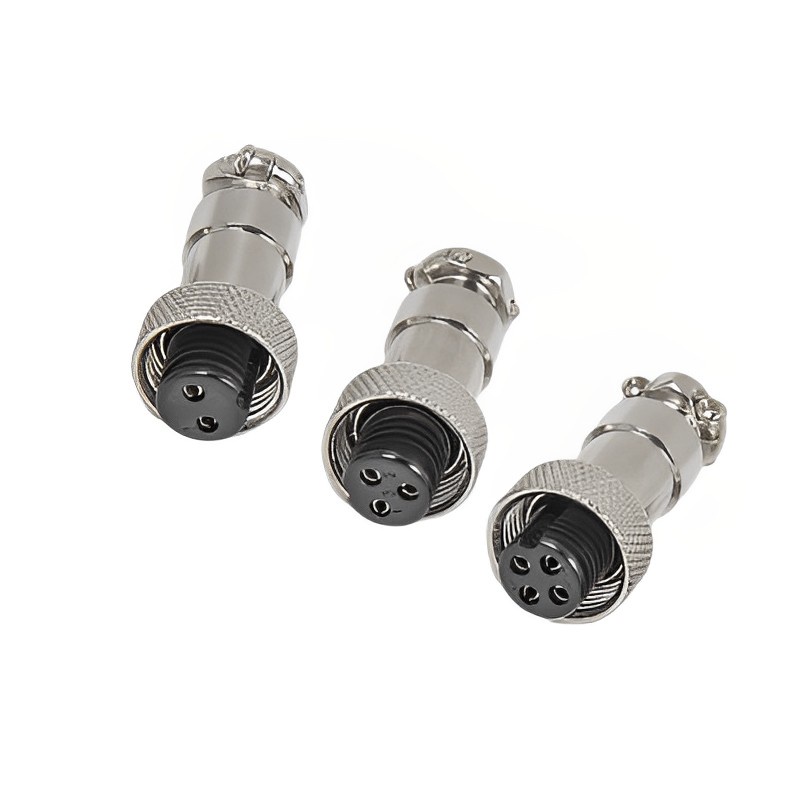 GX12 2 Pin / 3 Pin / 4 Pin Metal Female Aviation connector, Circular ...