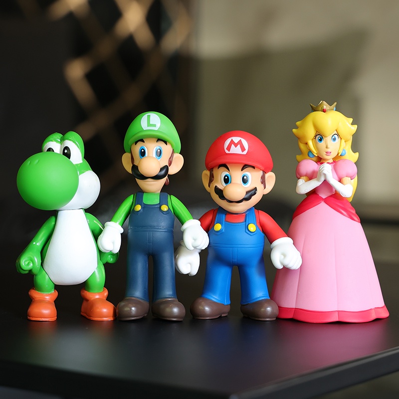 3pcs/Set 10cm Super Mario Bros Mario Luigi Lassiter Series Pvc Action ...