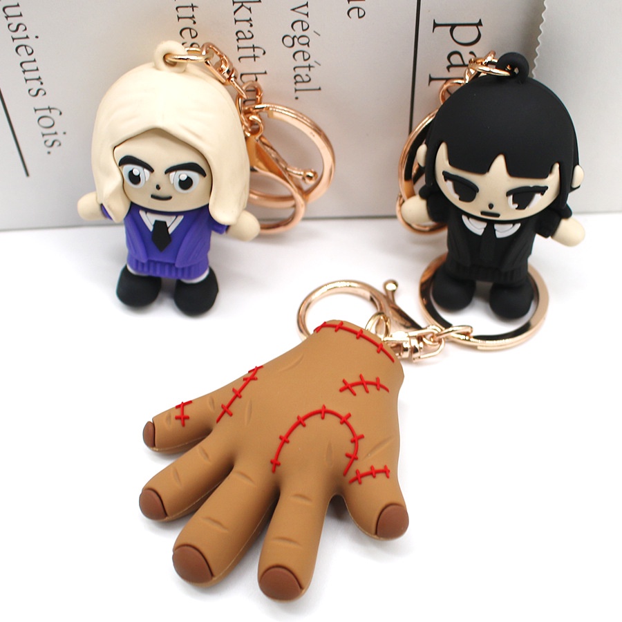 The Addams Family Pendant Wednesday Addams Mini Keychain Hand Palm ...