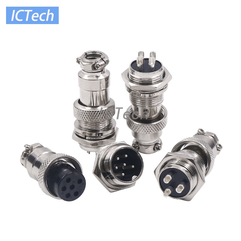 1Set GX16 Connector Male & Female Aviation Socket Plug 2Pin 3pin 4pin 5pin 6pin 7pin 8pin 9pin ...