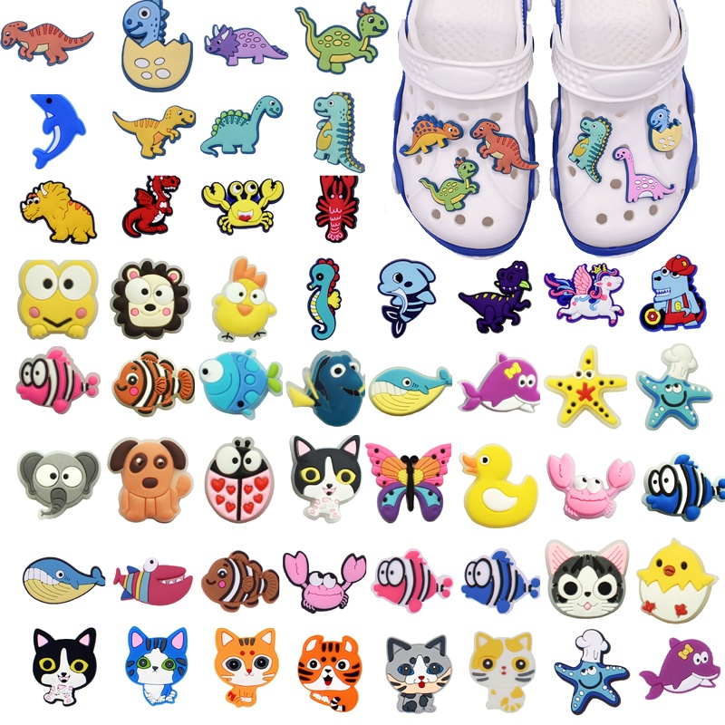 Crocs Jibbitz Pendant Button Pins Cartoon Animals DIY Combined Shoes ...