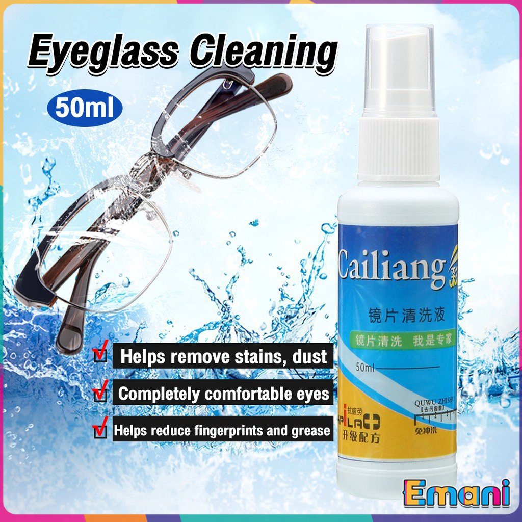 Em 50ml Eyeglass Cleaning Lens Cleaning Liquid | Shopee Philippines
