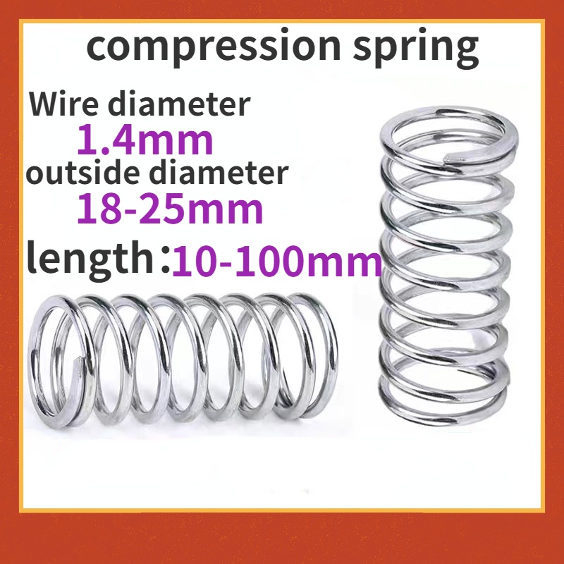 【COD】5pcs pressure spring wire diameter 1.4mm SUS304 stainless outer ...