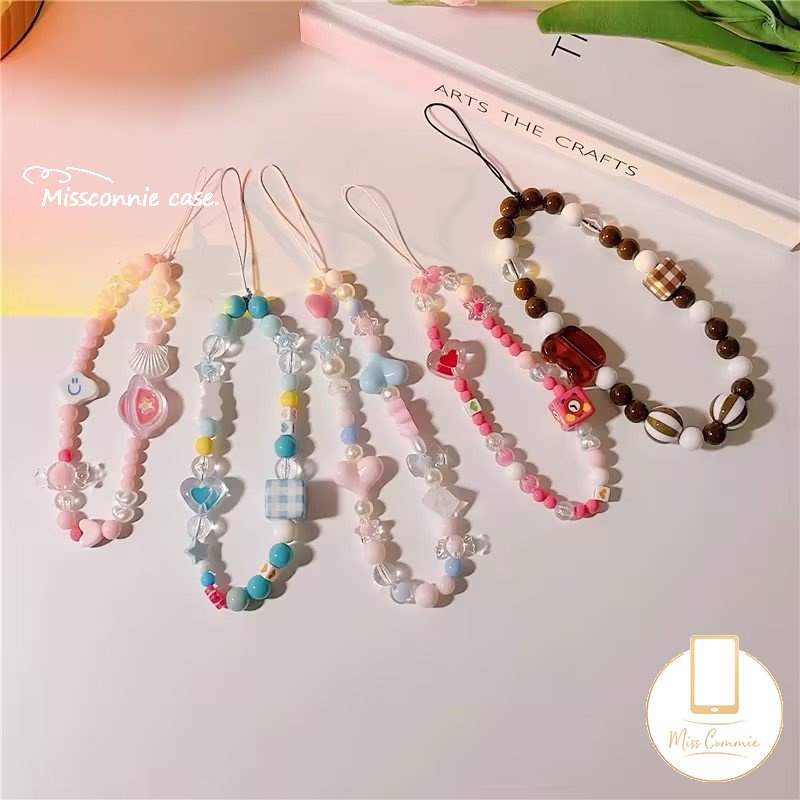 Fashion Chain Phone Universal Ins Love Heart Bow-knot Cartoon Cute ...