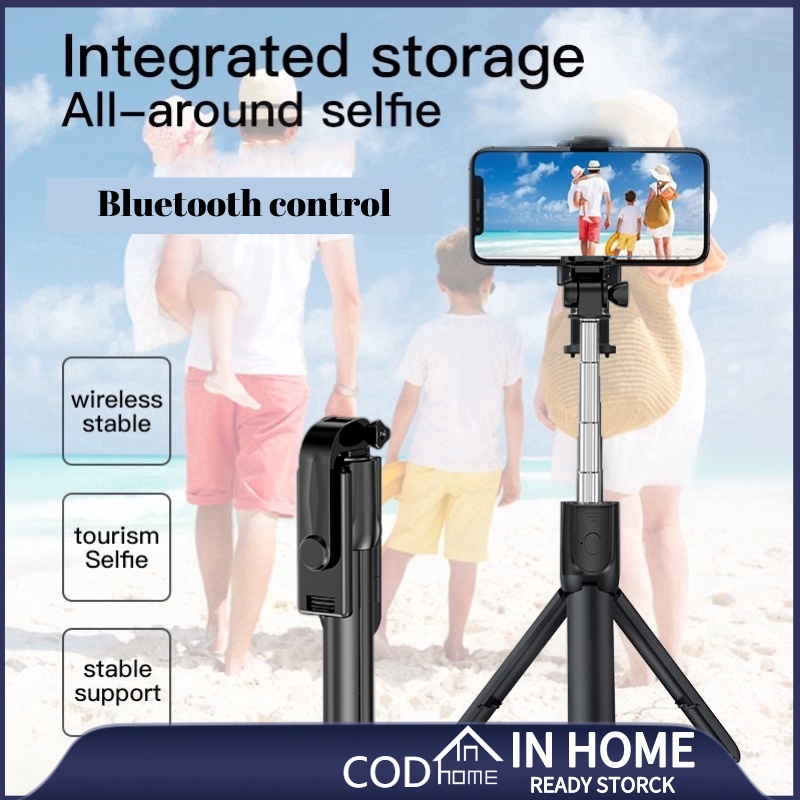 Portable Wireless Bluetooth Selfie Stick Tripod Monopod Stand Foldable