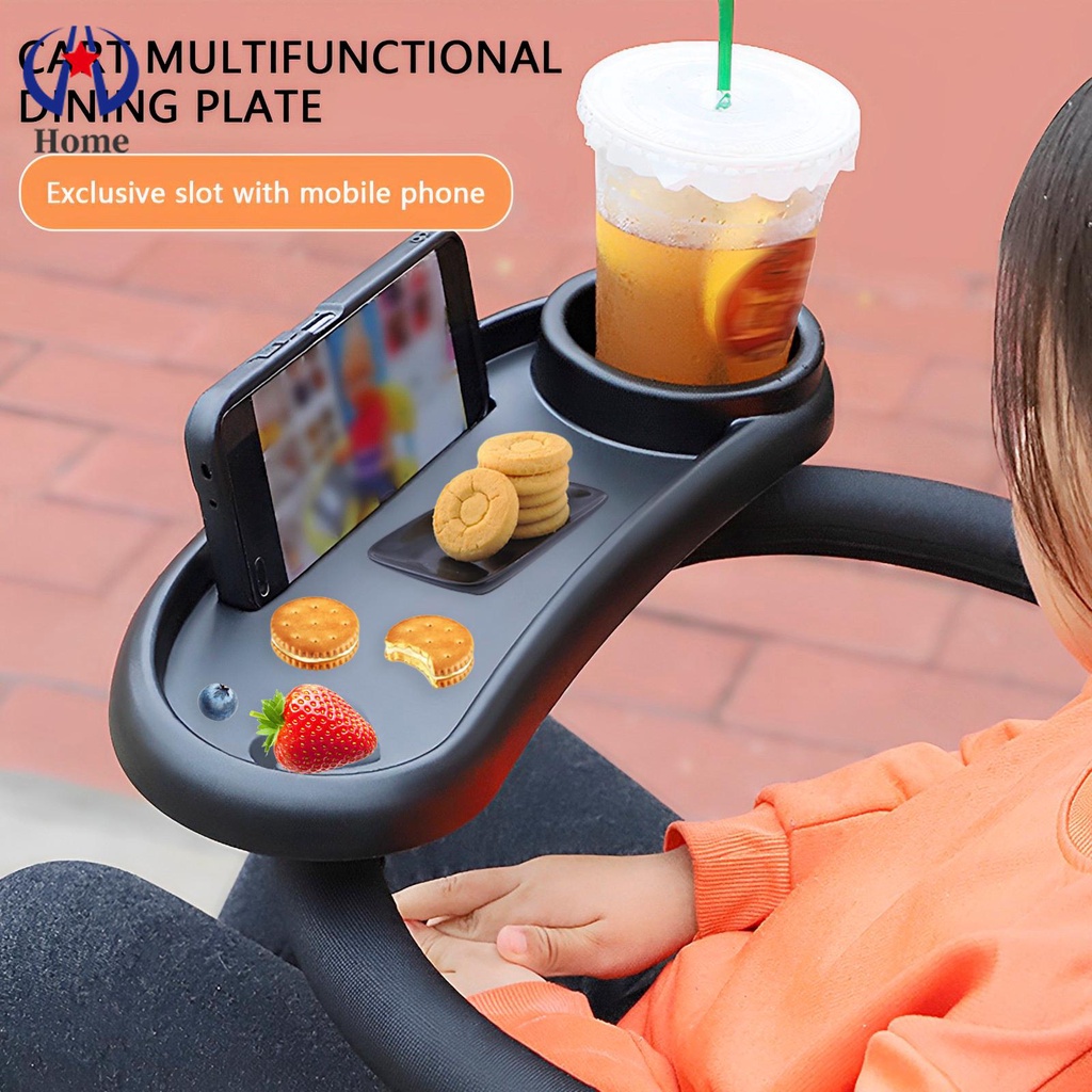 Stroller Snack Tray with Cup Holder Universal Stroller Food Tray ...