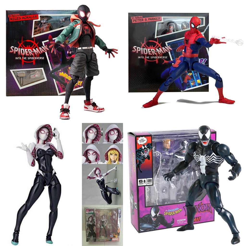 Marvel Sv Action Miles Morales Figure Spiderman Movable Model Anime ...