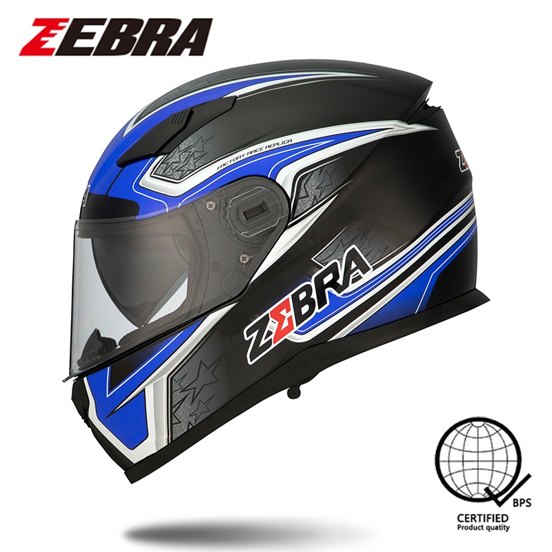 ZEBRA 763 Motorcycle Helmets Full Face Helmet Dual Visor | Shopee ...