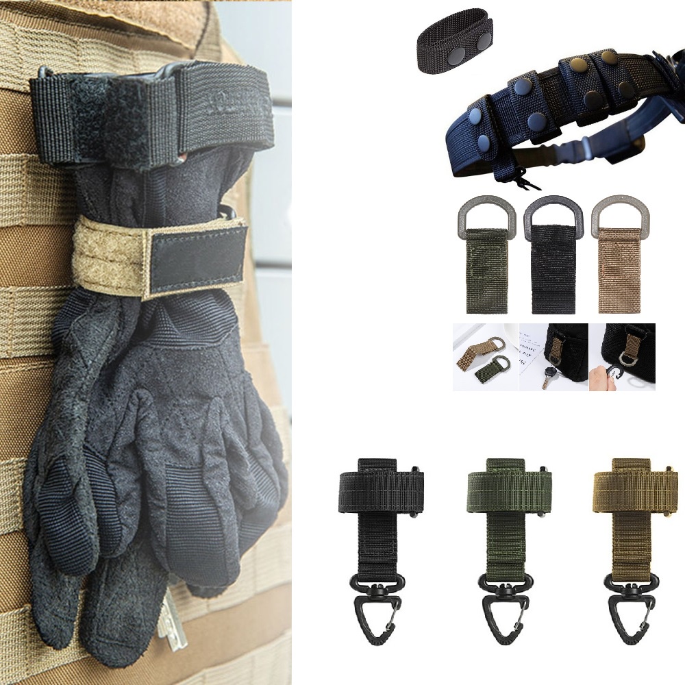 LUC 2pcs Glove Hanging Buckle Multipurpose Molle Nylon Webbing ...