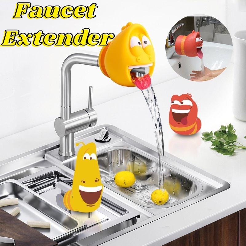 Faucet Extender Cartoon Funny Anti-splash Faucet Baby Washing Hands ...