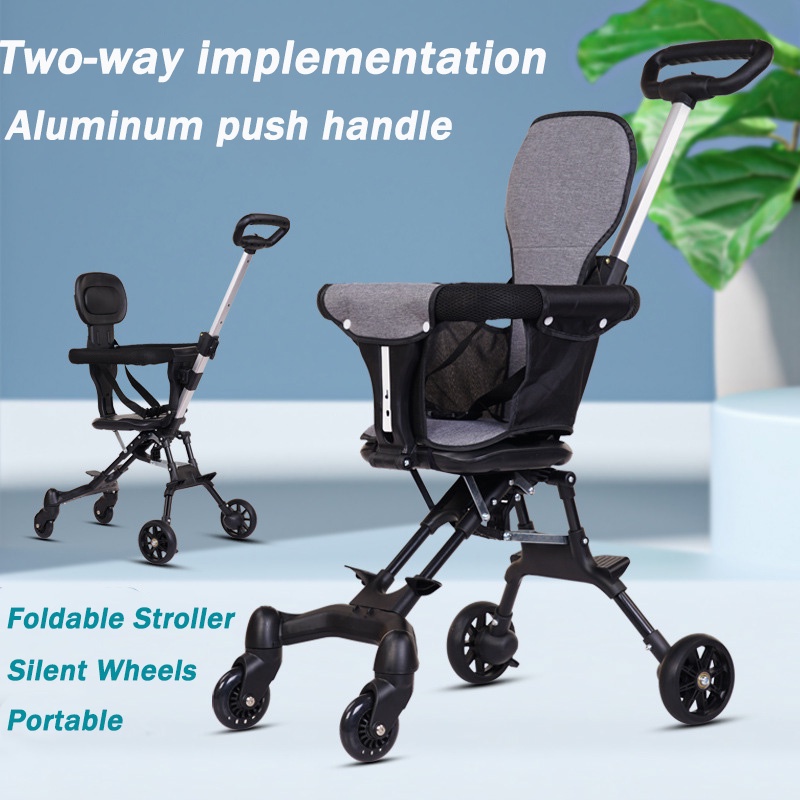 Baby Stroller Portable Travel Folding Prams High Landscape Stroller ...