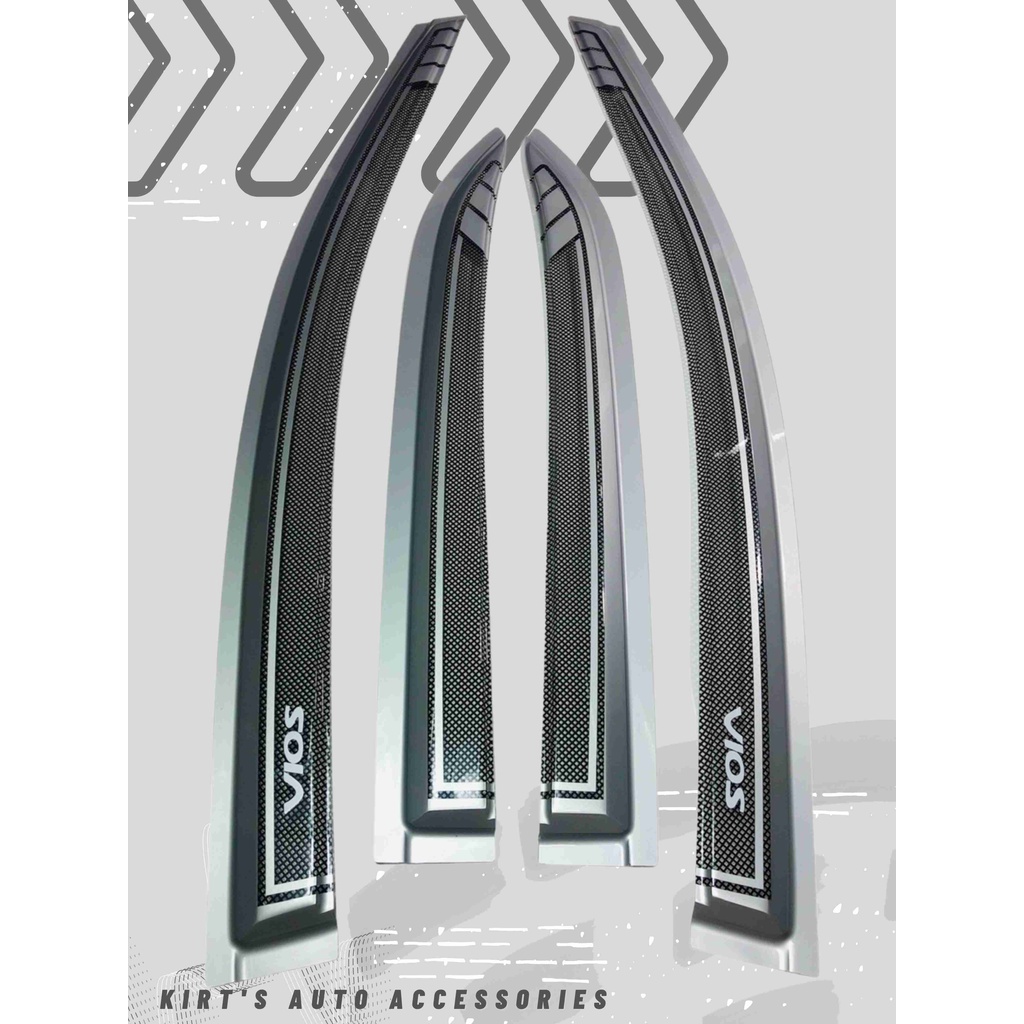 Toyota Vios 2007 2008 2009 2010 2011 2012 Two tone GS Rain Visor Sun ...