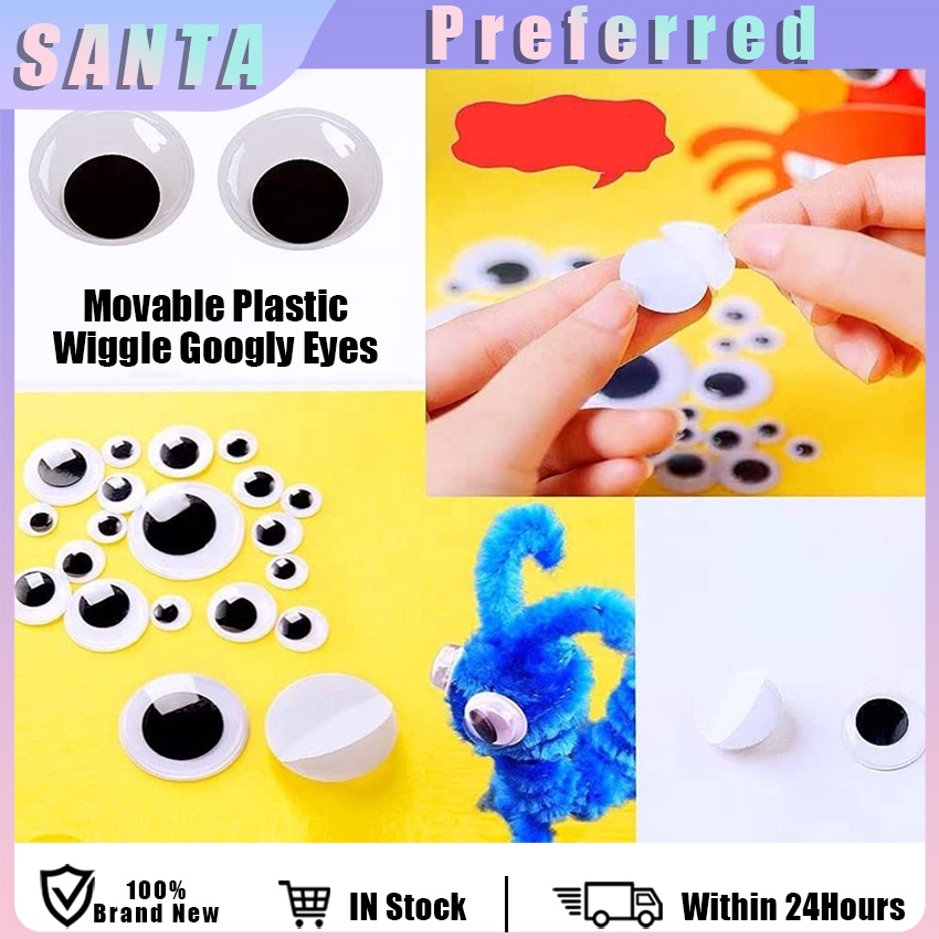 5-18mm Mixed Size 200pcs/600pcs Self-adhesive Round Plastic Wiggle ...