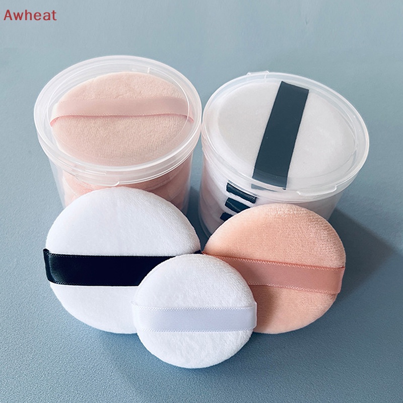 Awheat Crystal Velvet Powder Foundation Puff Professional Round Shape ...