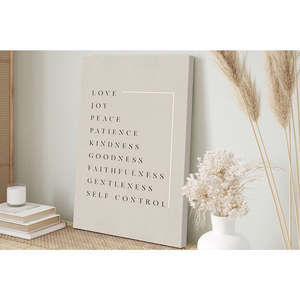 Fruit of The Holy Spirit Prints Wall Art Bible Verse Canvas Painting ...