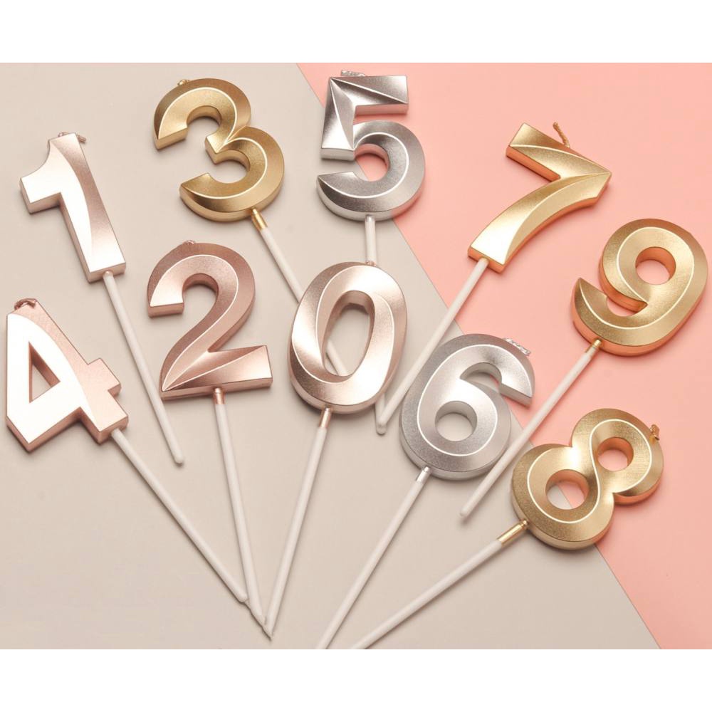 Number Cake Candle Happy Birthday Candles Cake Topper Decoration for ...