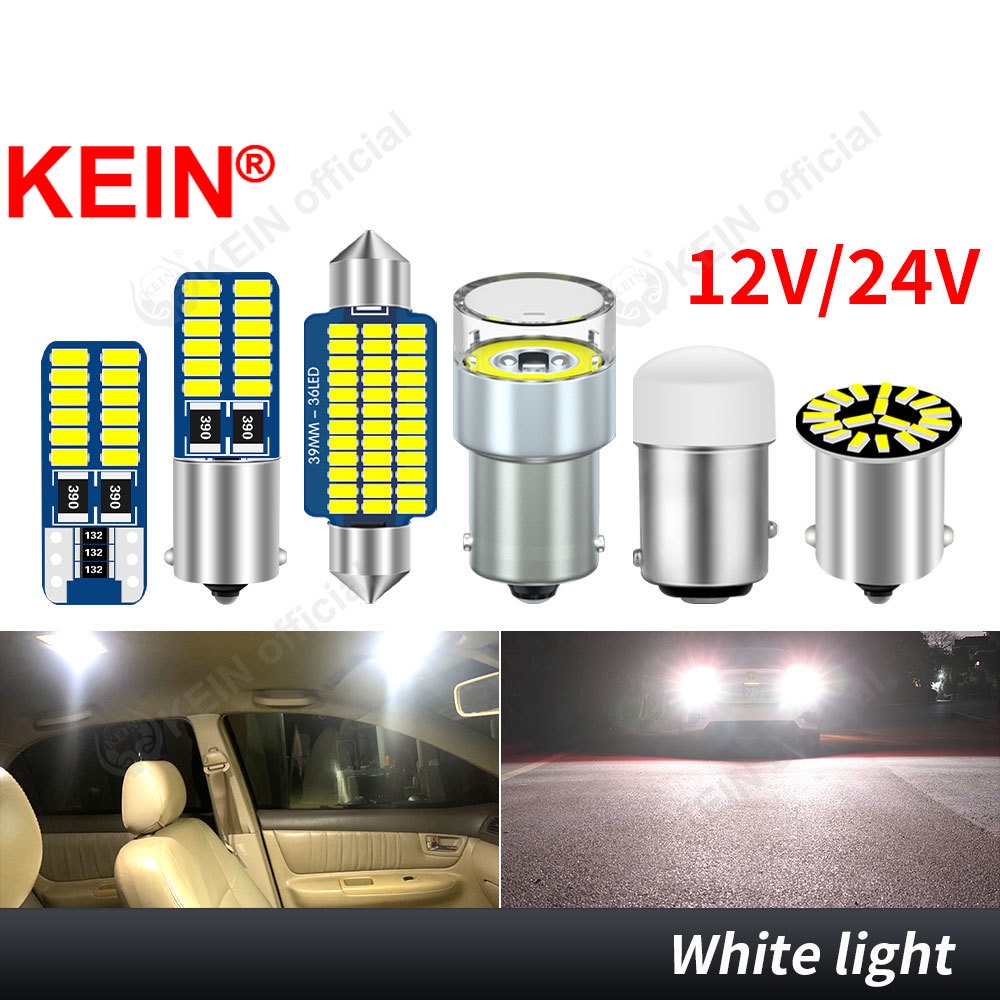 KEIN 2PCS 24V Led Light Truck T10 BA9S Festoon C5W 31MM 36MM 39MM 1156 P21W 1157 BAY15D Car ...