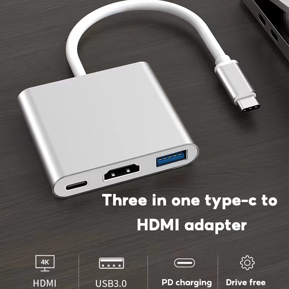 Hub Converter Adapter Type C To Hdmi Usb 3.0 | FIVERS Usb 3.1 Type C ...