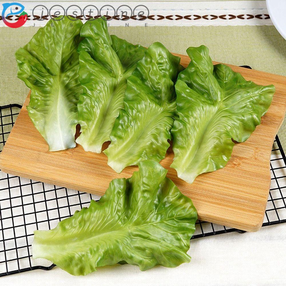 JESTINE Lettuce Leaves Fake PU Realistic Lifelike Simulation DIY ...
