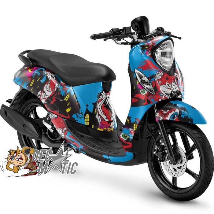 Full Body Decal + Yamaha Fino Dashboard Sticker - Doraemon Zombie 5 ...