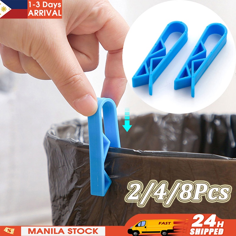 Garbage Bags Anti-Slip Fixed Clips Household Waste Bin Bags Holder ...