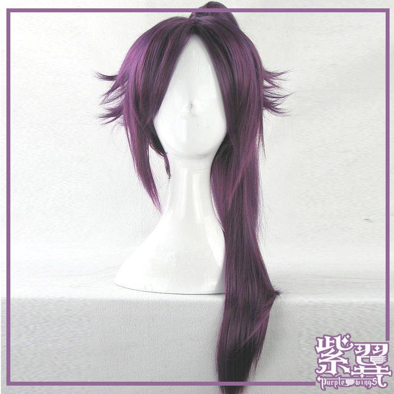Cosplay wig Shihouin Yoruichi body+tiger clip purple high-temperature ...